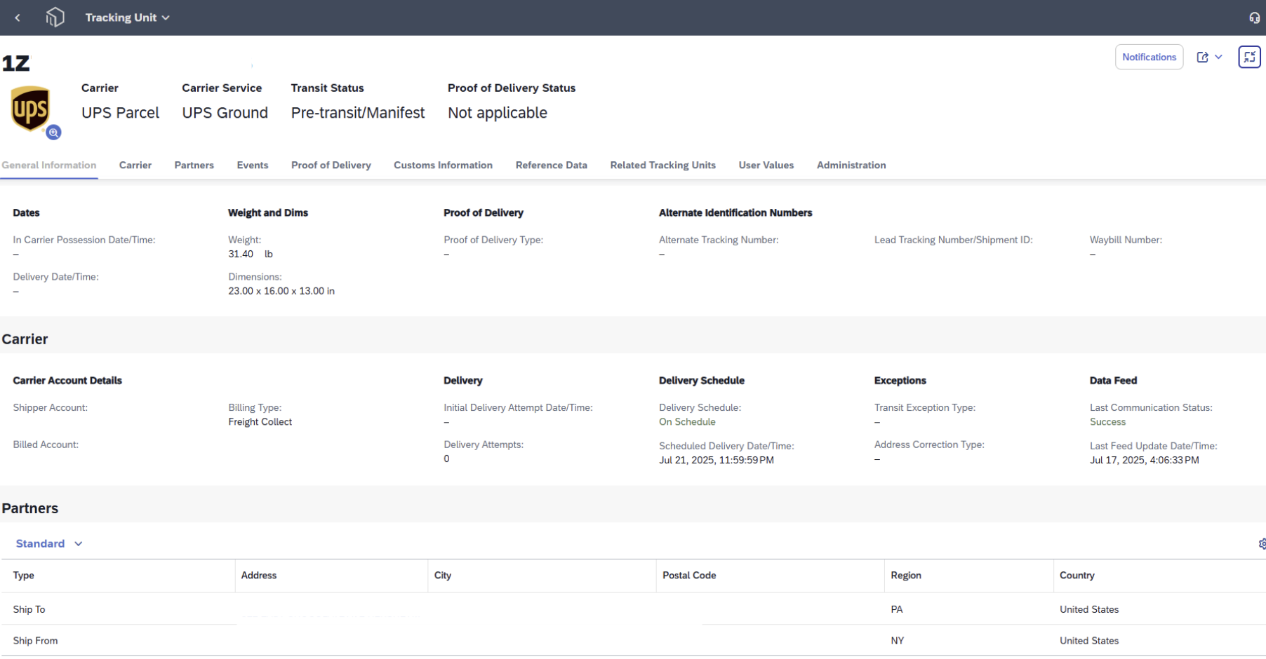 Saving a Tracking Unit Summary Page in Intelligent Logistics ...